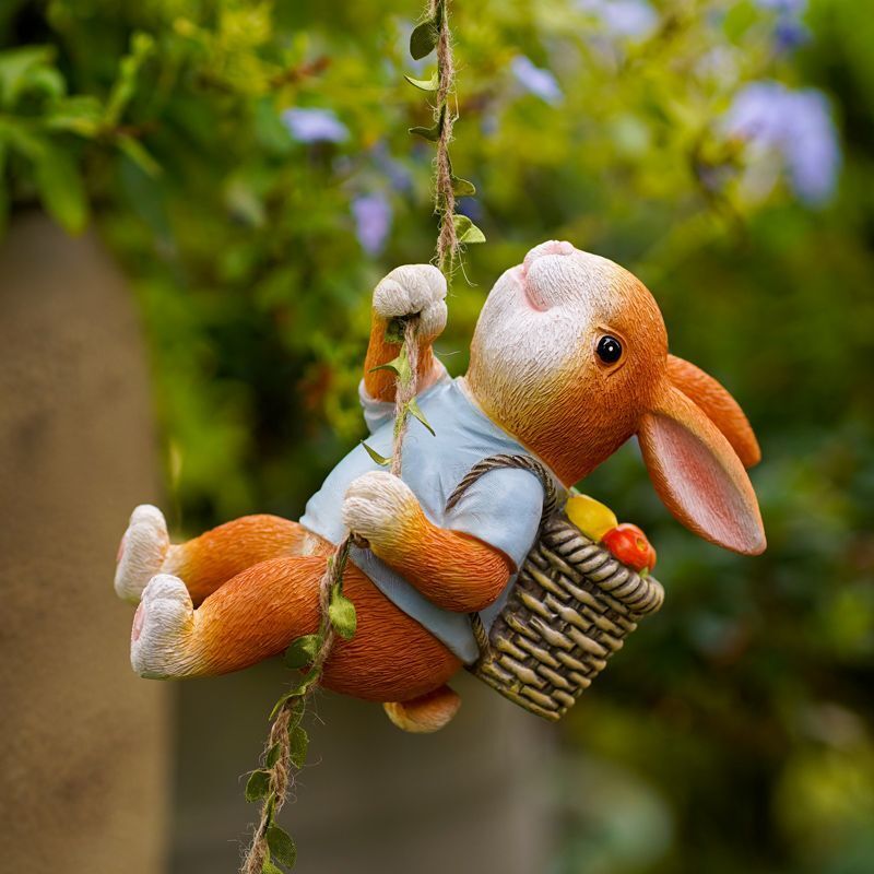 Climbing Bunny And Her friends Garden Sculpture For Easter 2025 – Funny ...