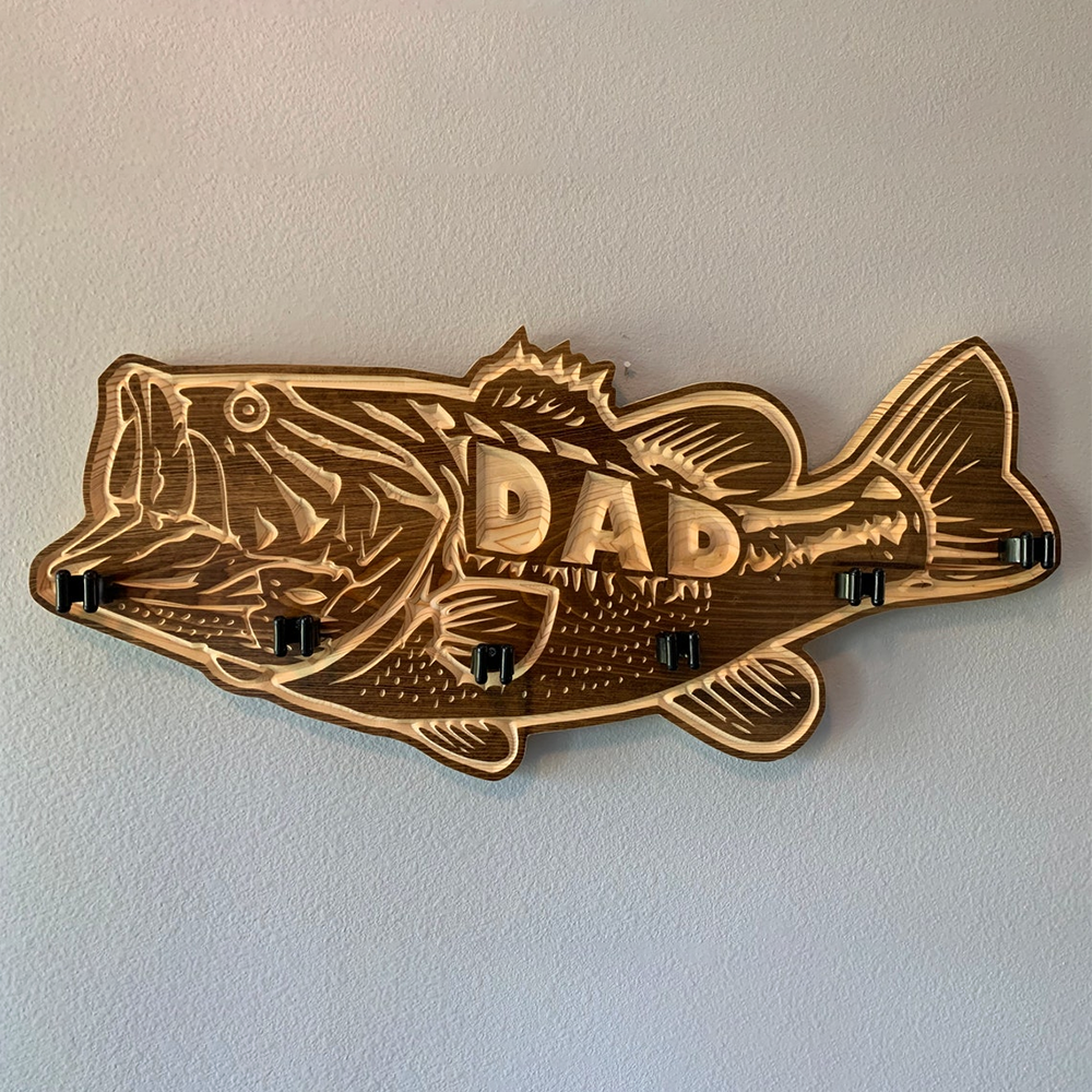 Solid wood Redfish fishing rod holder – Funny Pockets